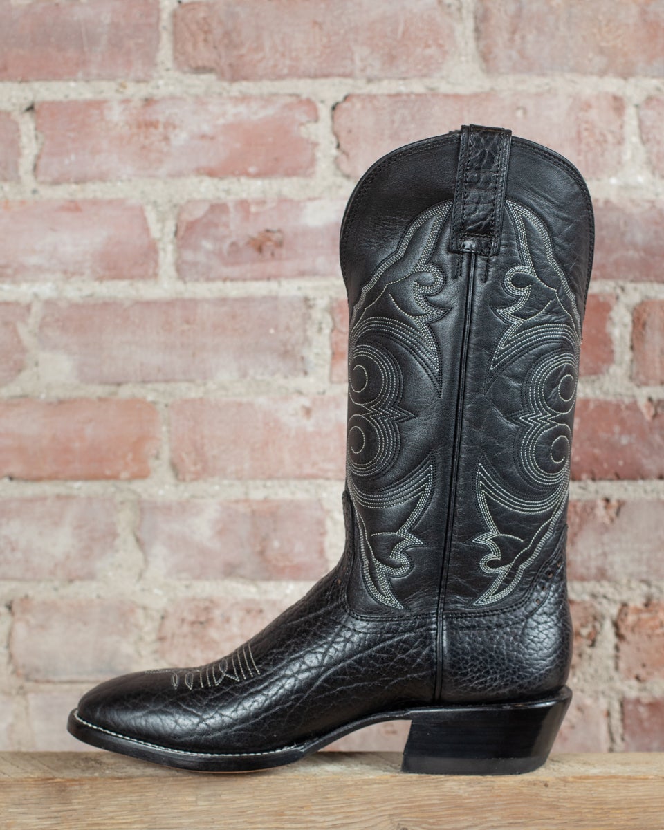 Hondo Black Bullhide Men's Western Boots 8555 | COWBOYS TOO!