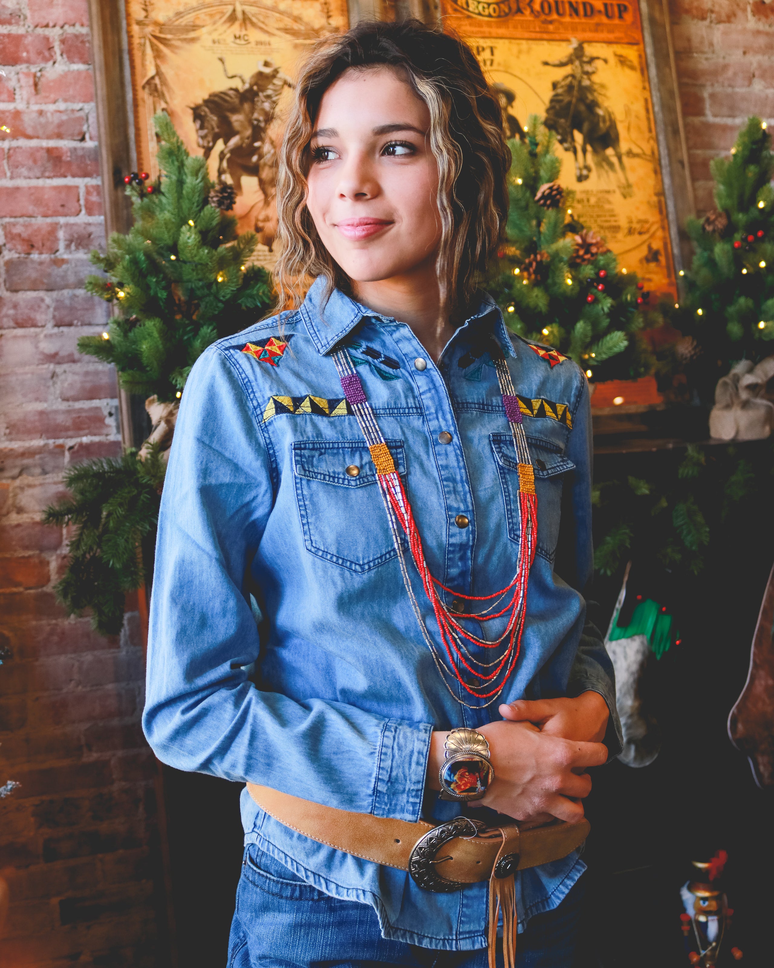 Montana Co Clothing Denim Hayden Top - TF19843 | COWBOYS TOO!