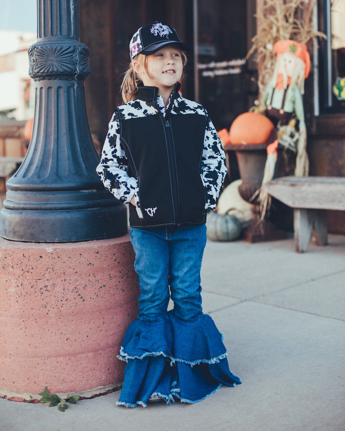 Cowgirl Hardware Double Ruffle Super Flare Jeans - 402097 | COWBOYS TOO!