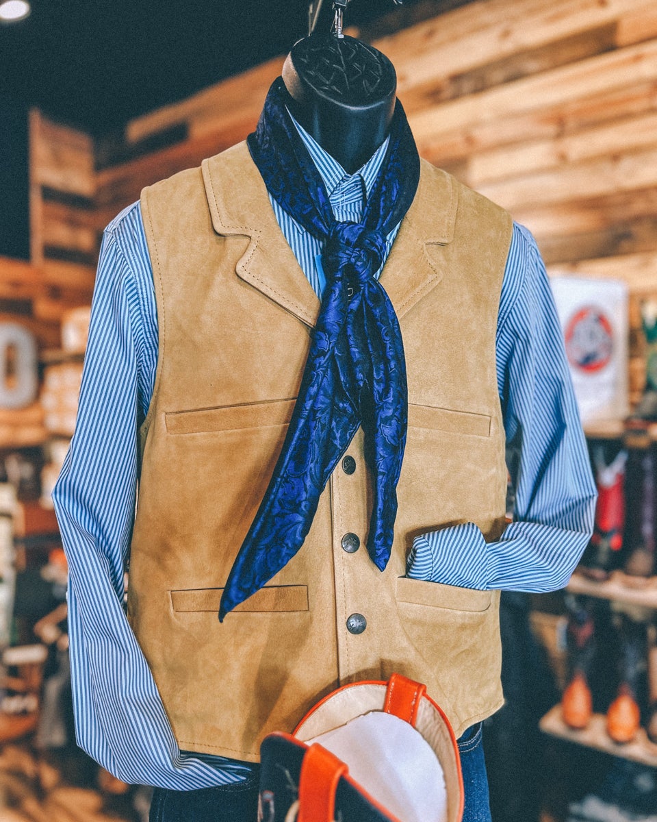 Wyoming Trader Buffalo Leather Vest | Rancher Style Leather Vest ...